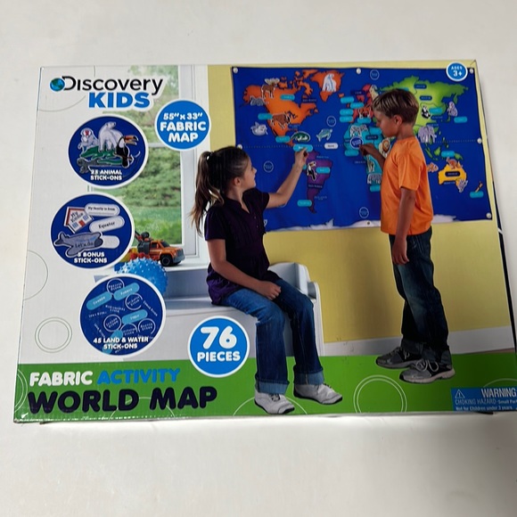 Discovery | Other | New In Box Discovery Kids Felt Map With Velcro ...